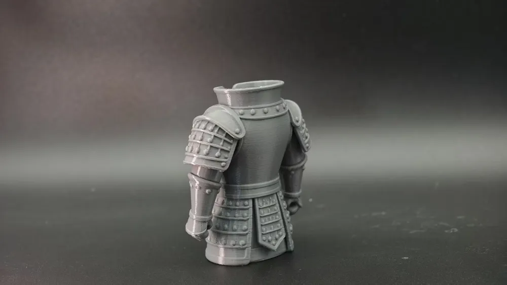 Warrior and Flowers: Ancient Armor Vase - Free 3D Print Model - MakerWorld