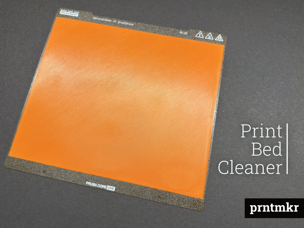 Prusa MK4s Print Bed Cleaner - only 15mins! - Free 3D Print Model ...