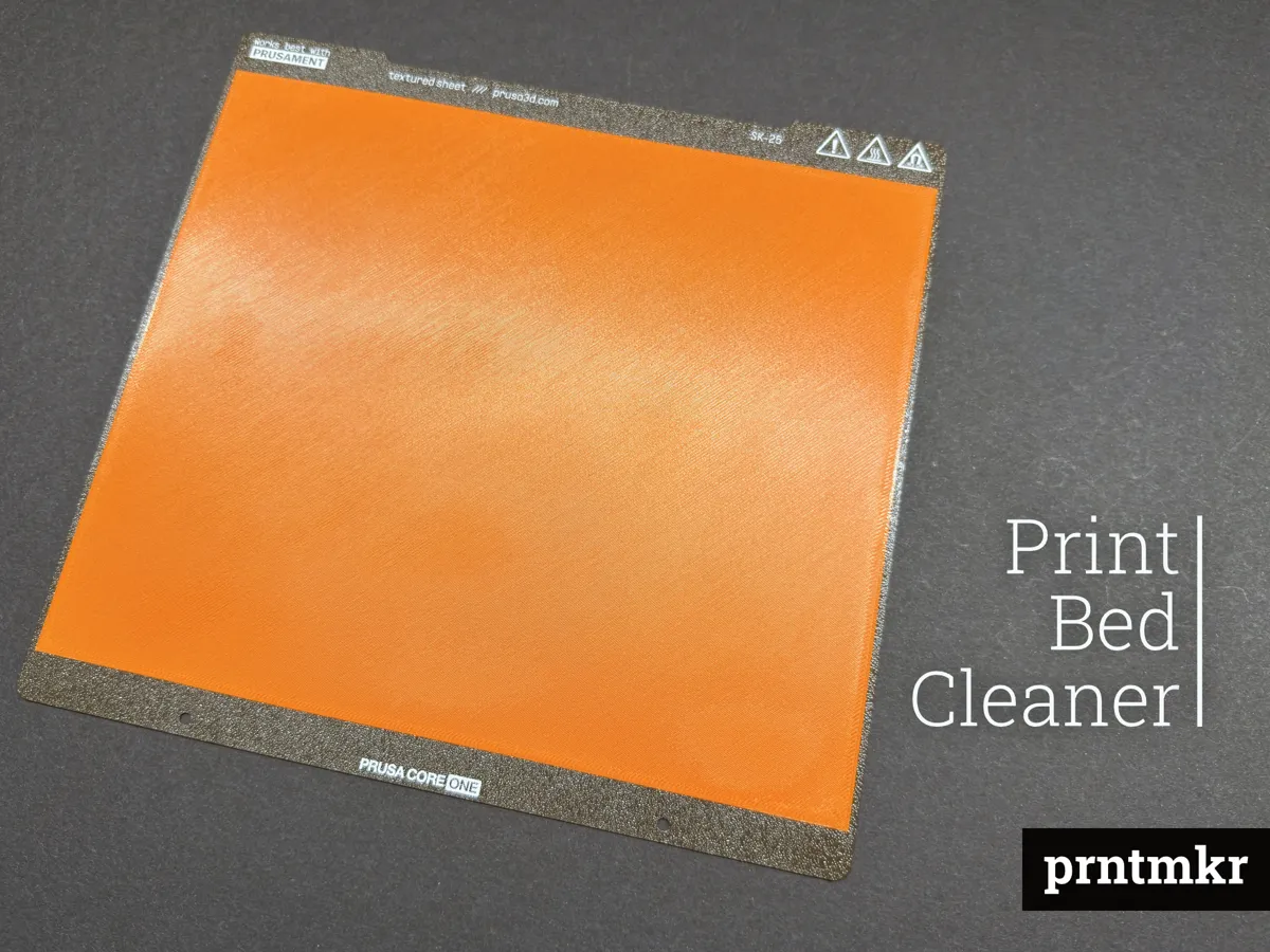 Prusa MK4s Print Bed Cleaner - only 15mins! - Free 3D Print Model ...