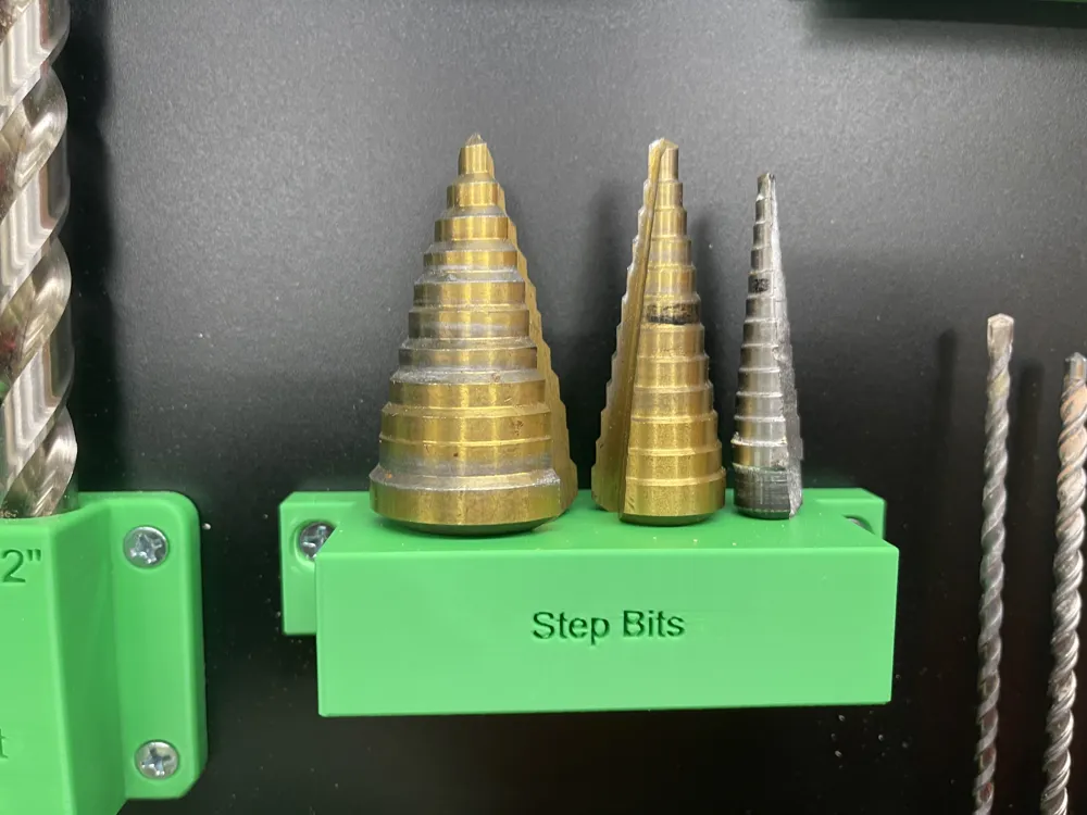 wall mounted step bit holder - Free 3D Print Model - MakerWorld