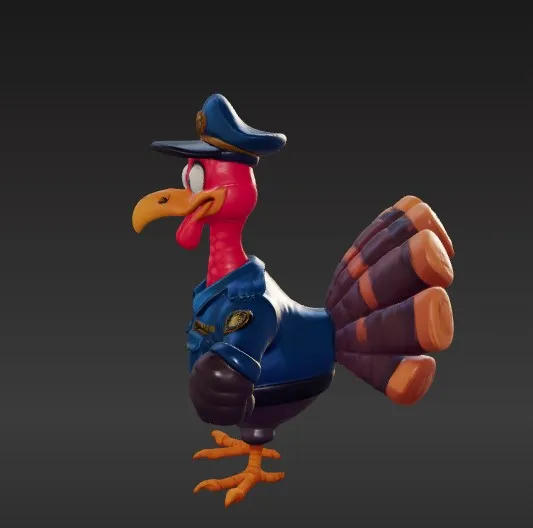 turkey policeman - Free 3D Print Model - MakerWorld