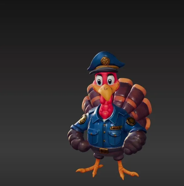 turkey policeman - Free 3D Print Model - MakerWorld