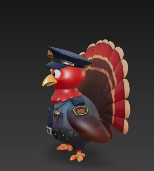turkey employed by the police - Free 3D Print Model - MakerWorld