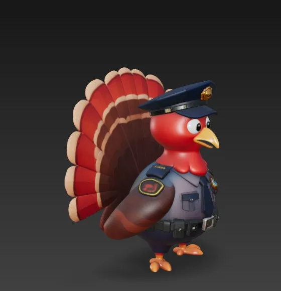 turkey employed by the police - Free 3D Print Model - MakerWorld