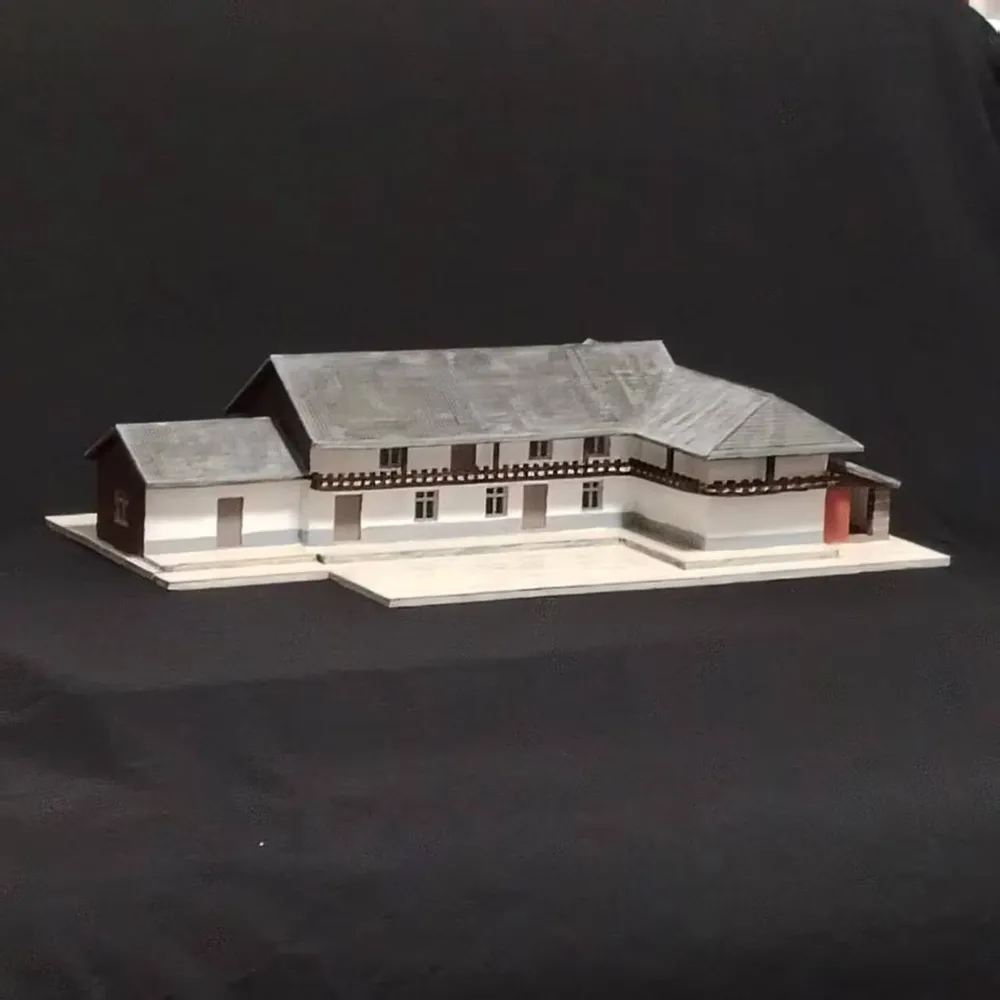 Rural old tiled house miniature model - Free 3D Print Model - MakerWorld