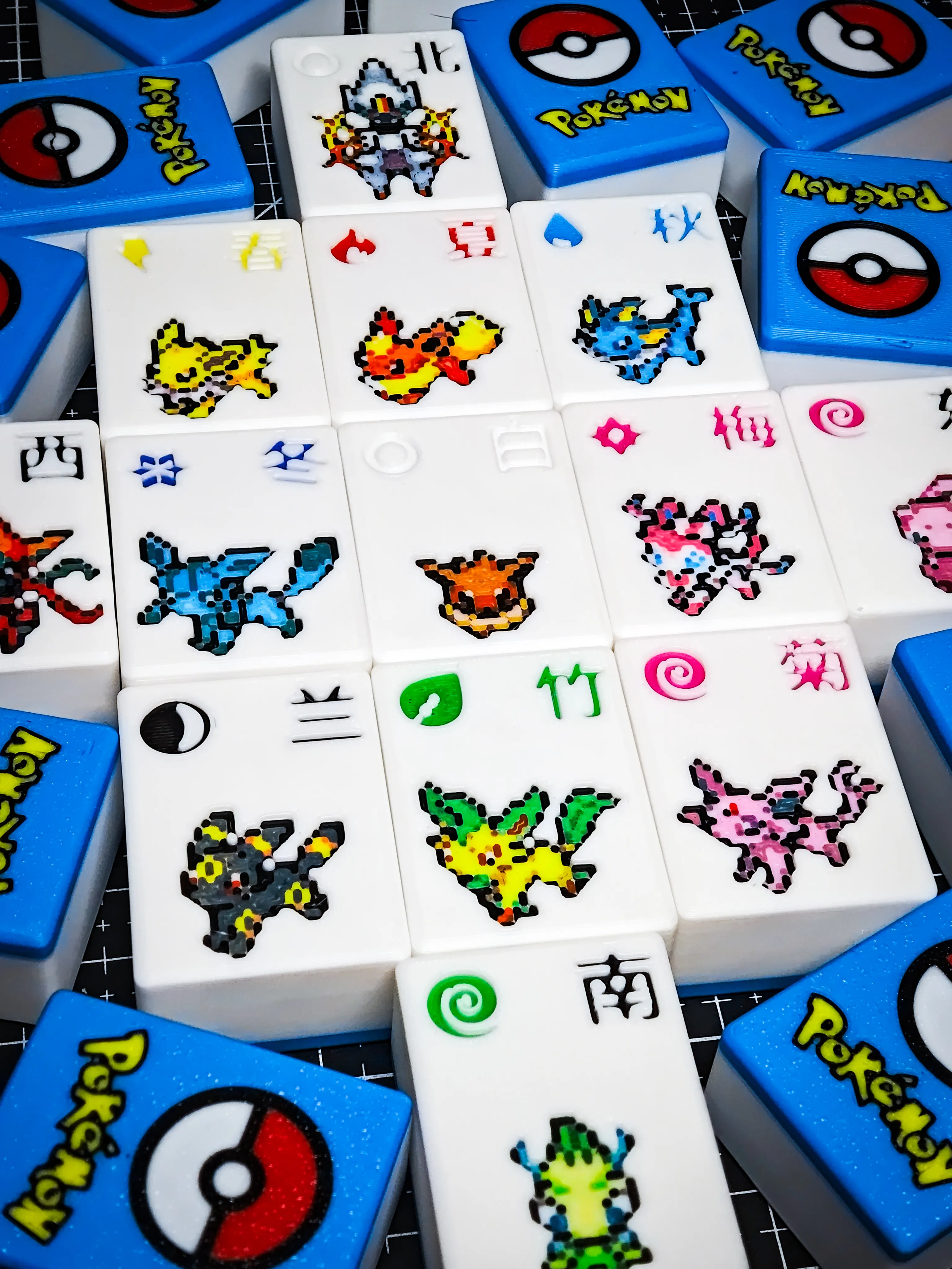 Pokemon x Mahjong Complete 144 Tiles | Pokemon x Mahjong - Free 3D ...