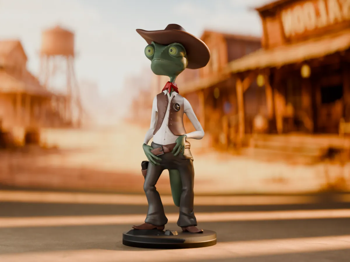 Figurine Rango – Art de dessin animé western stylisé - Modèle d ...