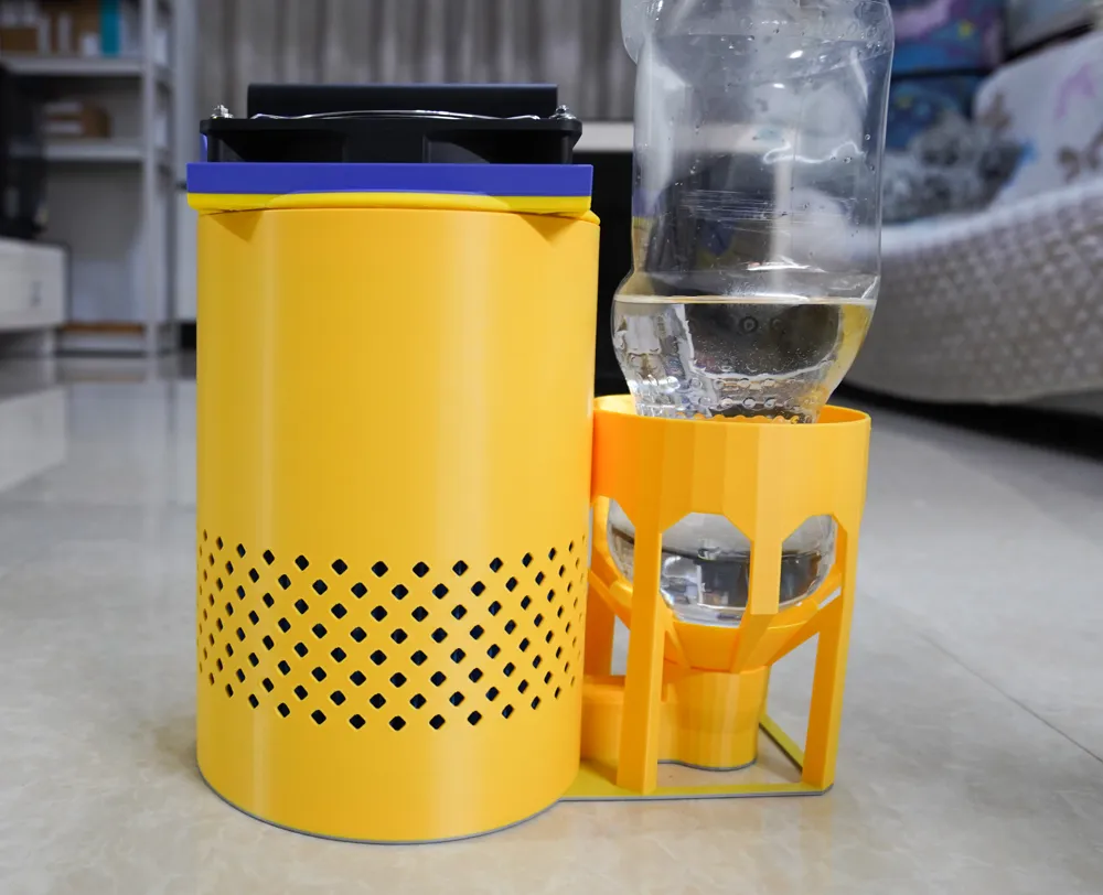 Luftbefeuchter, (Getränkeflaschen-Wassertank, Gehäuselüfterhalterung ...