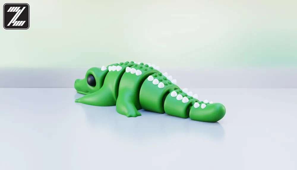 Flexi Baby Crocodile - Free 3D Print Model - MakerWorld