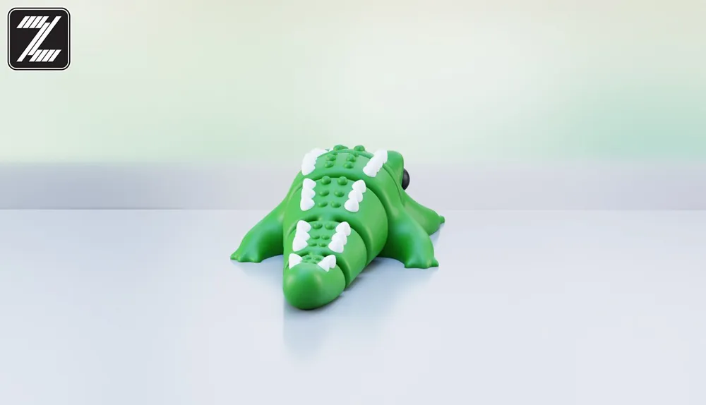 Flexi Baby Crocodile - Free 3D Print Model - MakerWorld
