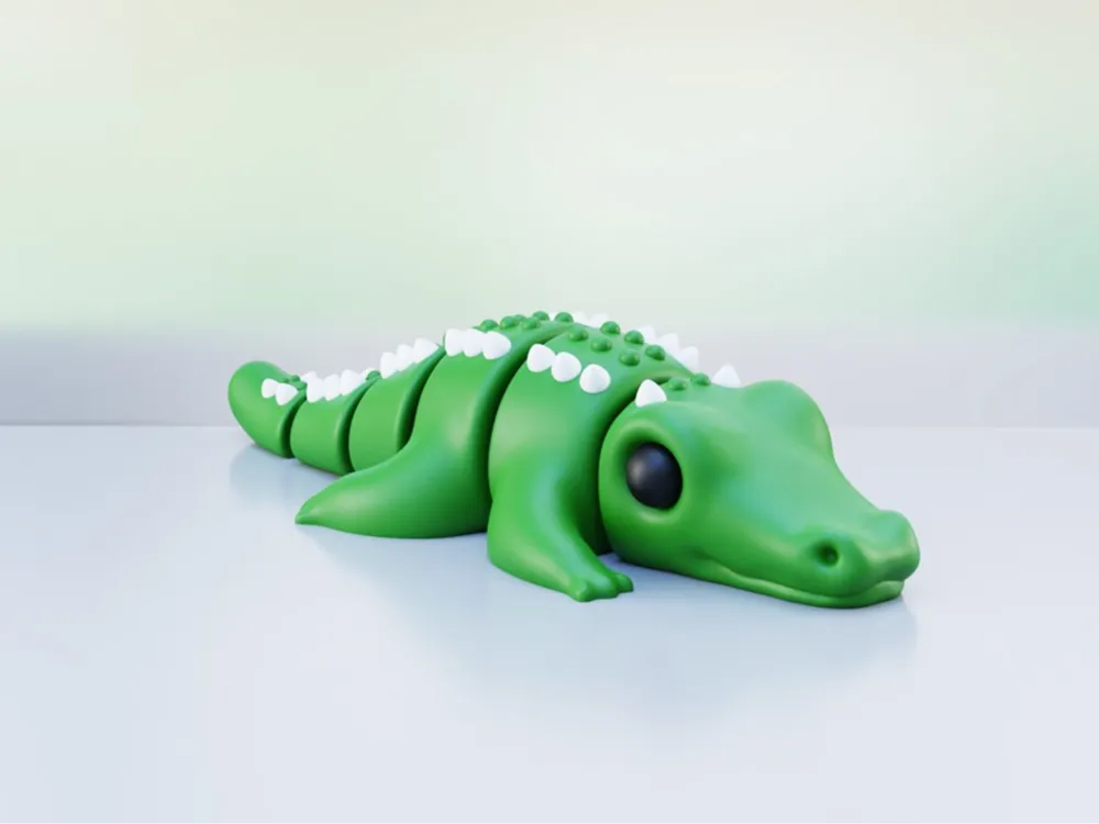 Flexi Baby Crocodile - Free 3D Print Model - MakerWorld