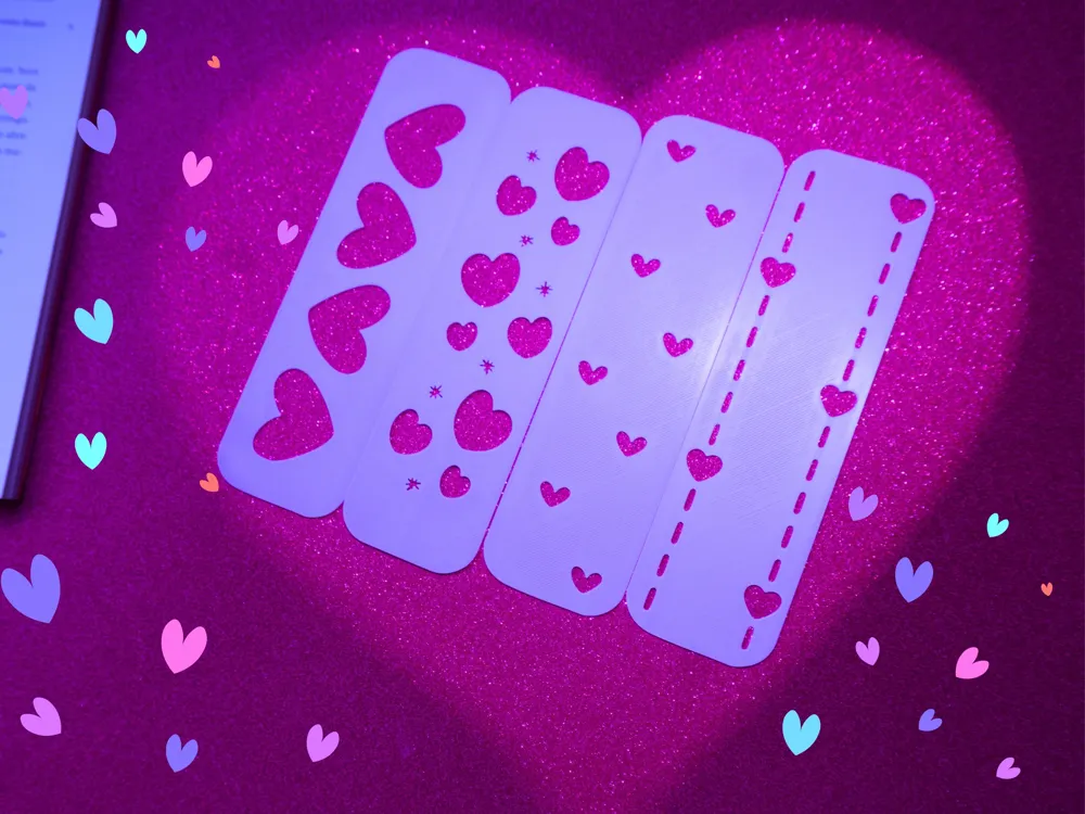Bookmark Hearts - Free 3D Print Model - MakerWorld