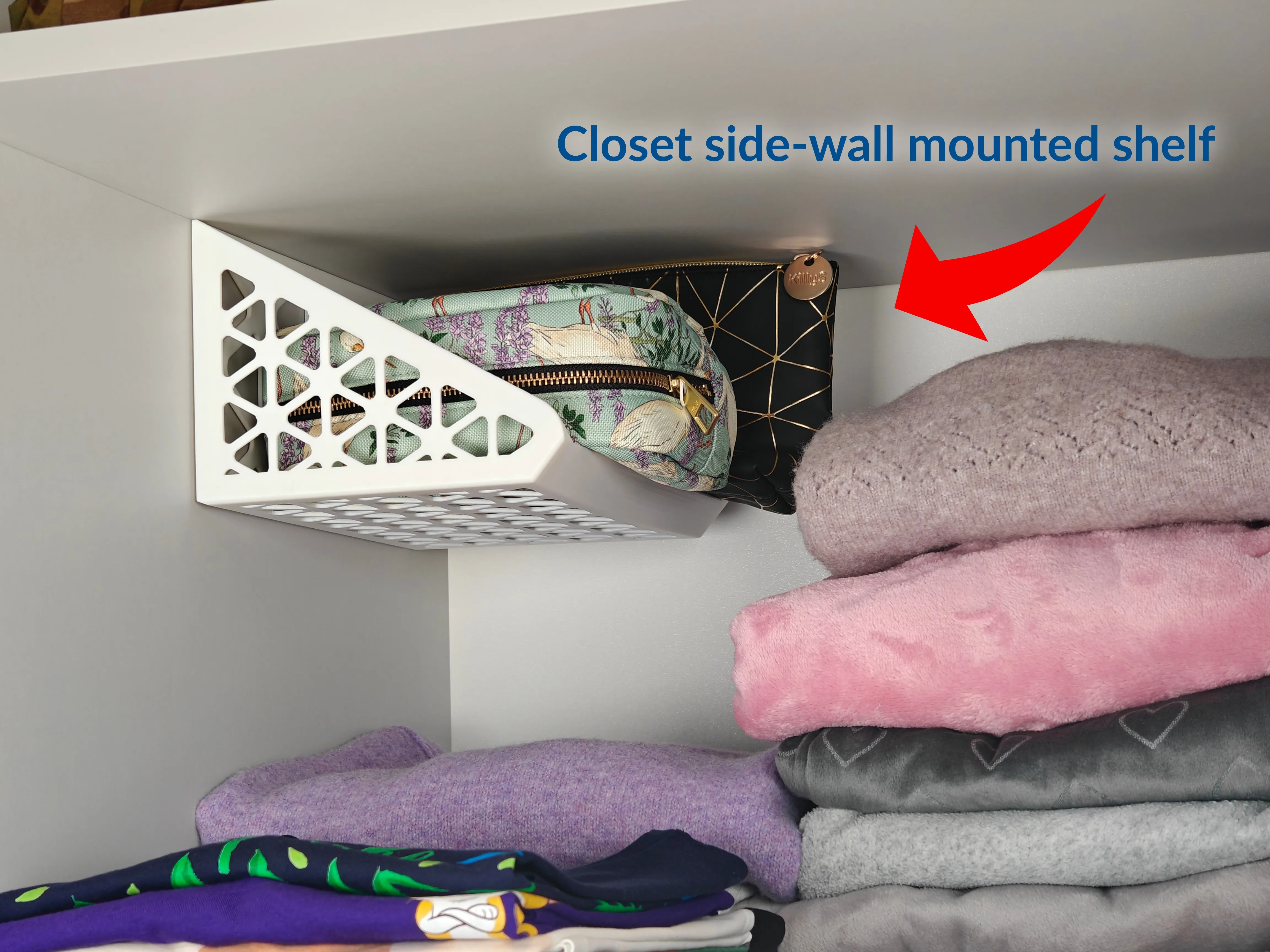 Closet side-wall mounted basket (also IKEA PAX) - Free 3D Print Model ...