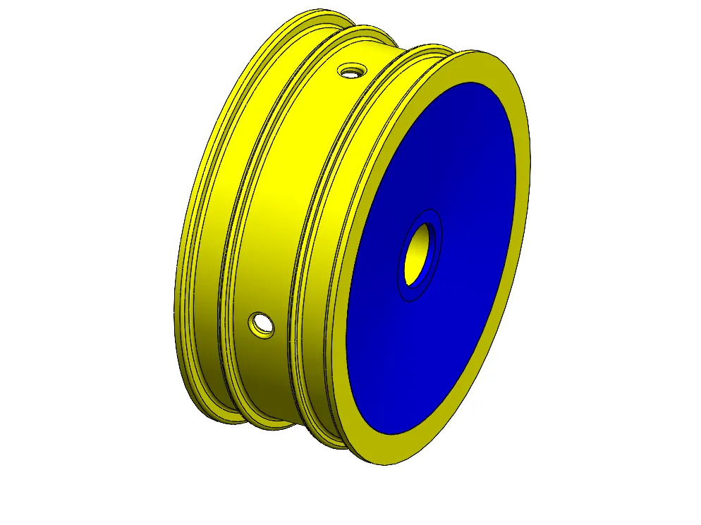 RC10 Front Wheel, 2-piece - Free 3D Print Model - MakerWorld