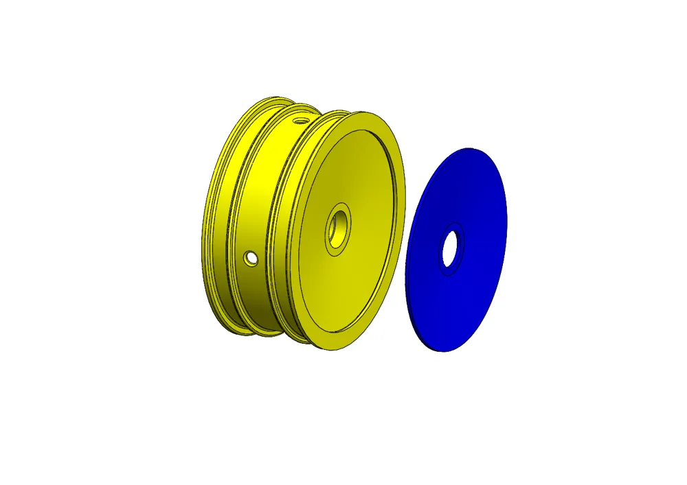 RC10 Front Wheel, 2-piece - Free 3D Print Model - MakerWorld