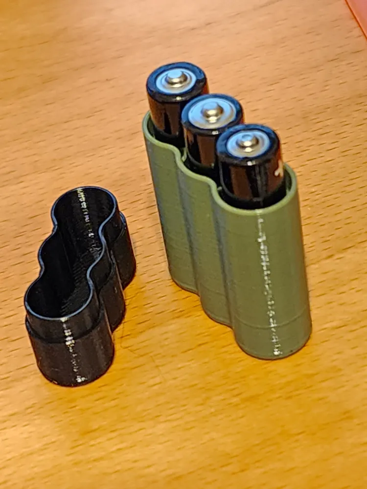 3 x AAA battery storage pack - Free 3D Print Model - MakerWorld