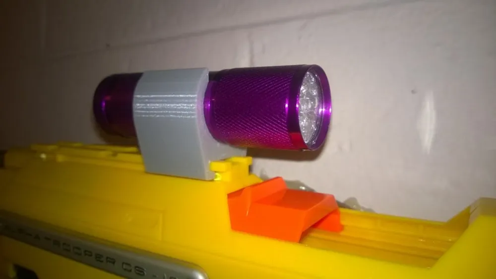 Nerf Rail Accessory, Light Holder - Free 3D Print Model - MakerWorld
