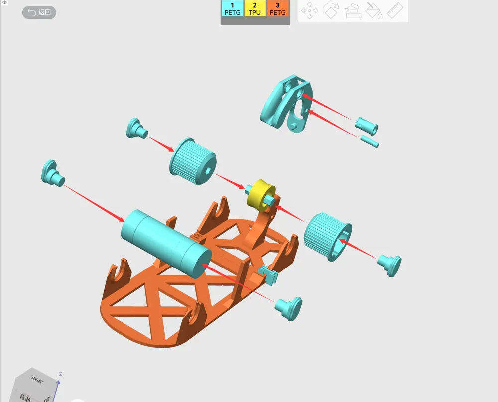 Support de réenroulement passif dédié pour boîte de filament Cube à 4 ...