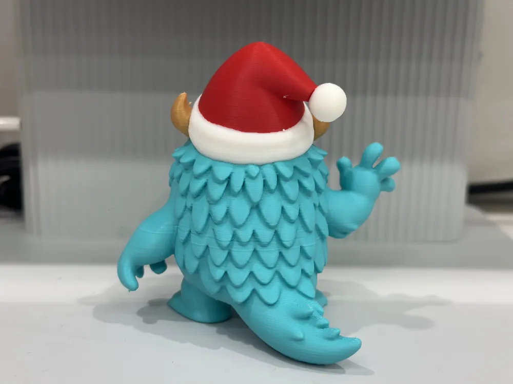 Super cute Q-version Christmas monster - Free 3D Print Model - MakerWorld