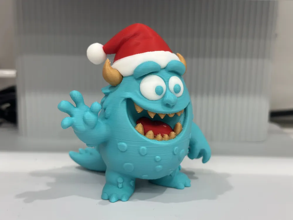 Super cute Q-version Christmas monster - Free 3D Print Model - MakerWorld