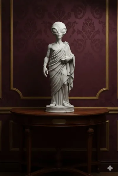 estatua de un alienígena con toga y estilo griego - Modelo de impresión ...