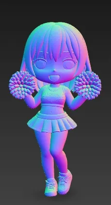 Cheerleader Girl - Free 3D Print Model - MakerWorld