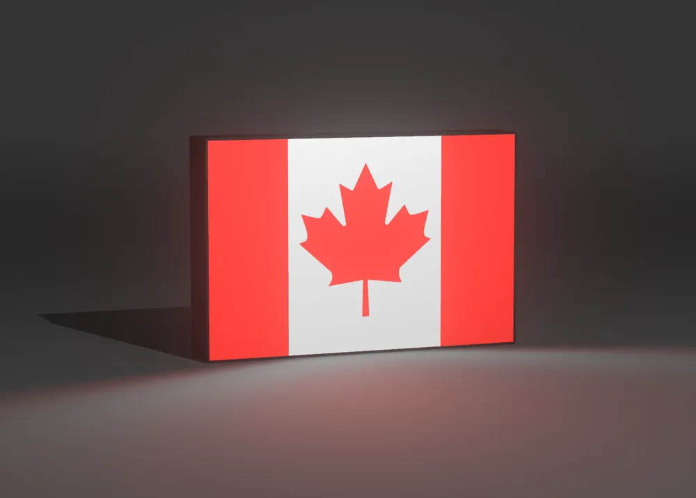 CANADA FLAG - Lightbox - Free 3D Print Model - MakerWorld