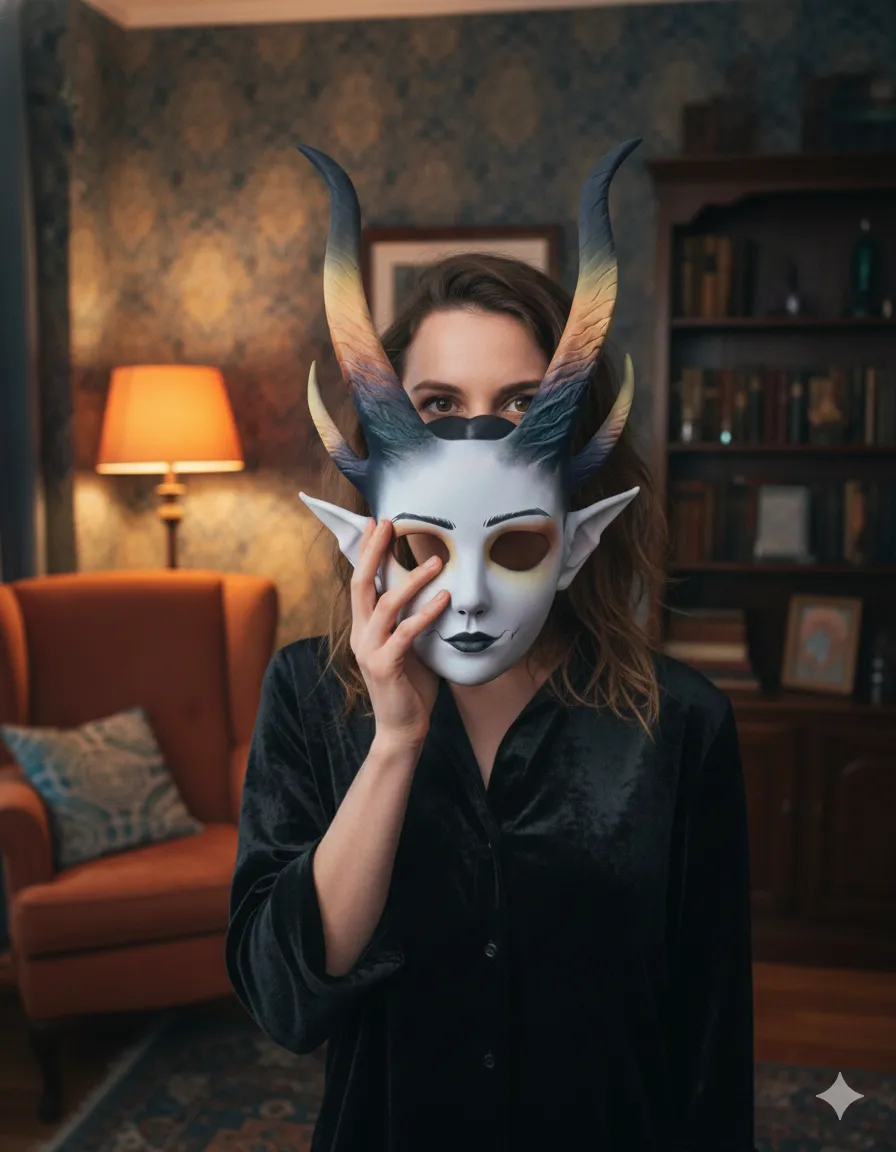 Mystic Demon Faun Mask – High Fantasy Cosplay - Free 3D Print Model ...