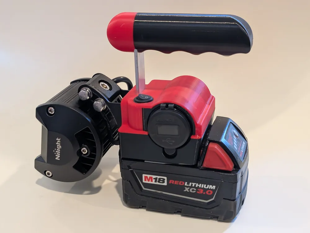 Milwaukee M18 Compatible Flashlight & USB Charger - Free 3D Print Model ...