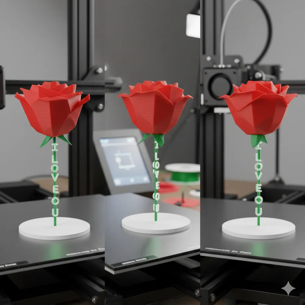 Valentine's Day rose - Free 3D Print Model - MakerWorld