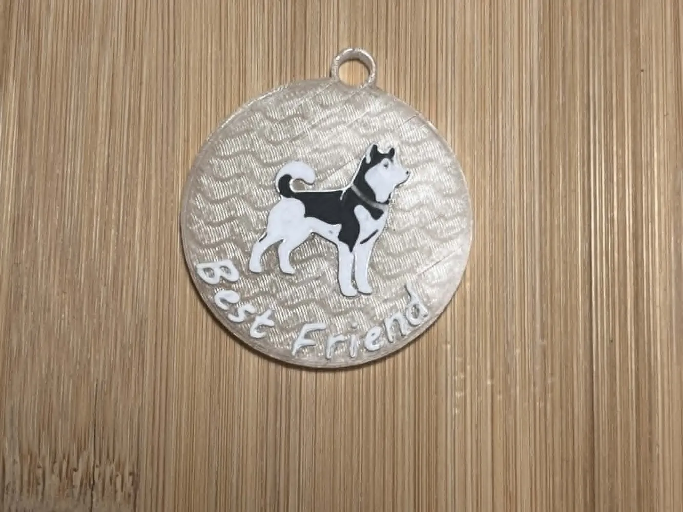 Cute Dog "Best Friend" Keychain - Free 3D Print Model - MakerWorld