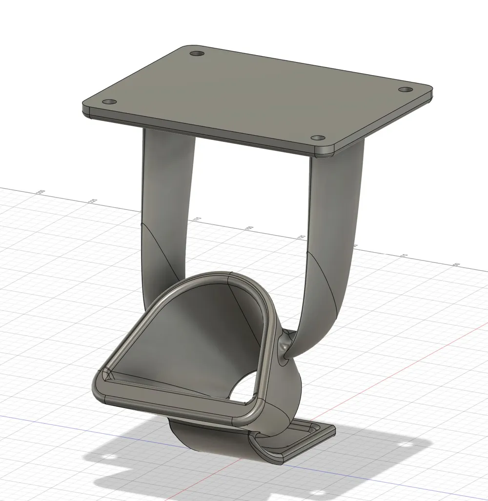 Aero Style Underdesk hanging glue gun holder - Free 3D Print Model ...