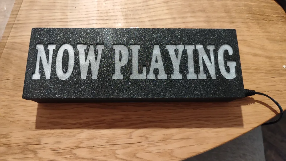 "Now Playing" lightbox for vinyl & record corner - Free 3D Print Model ...