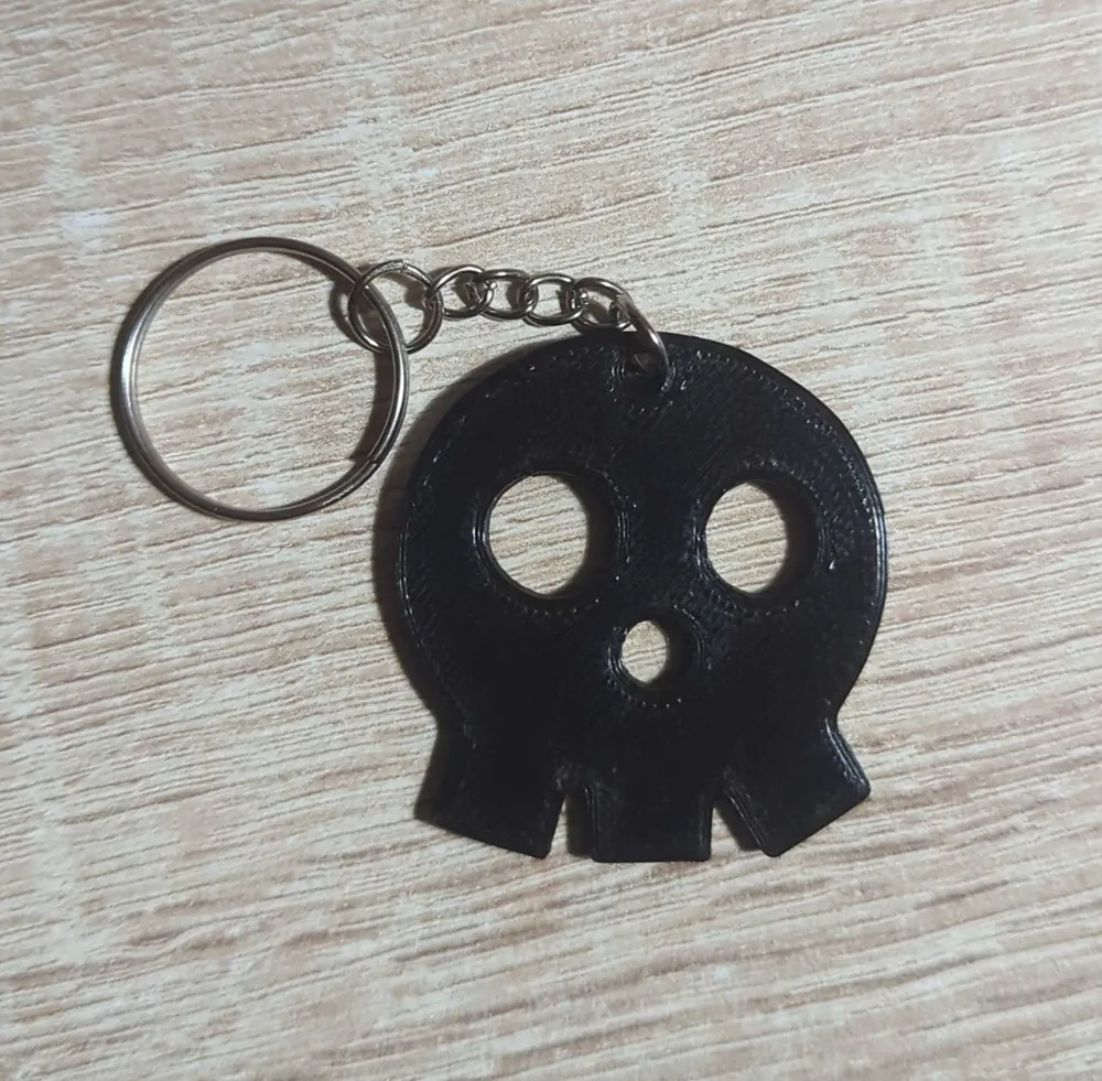 Skull Fire Force Keyring - Free 3D Print Model - MakerWorld