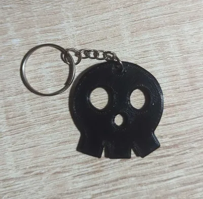 Skull Fire Force Keyring - Free 3D Print Model - MakerWorld