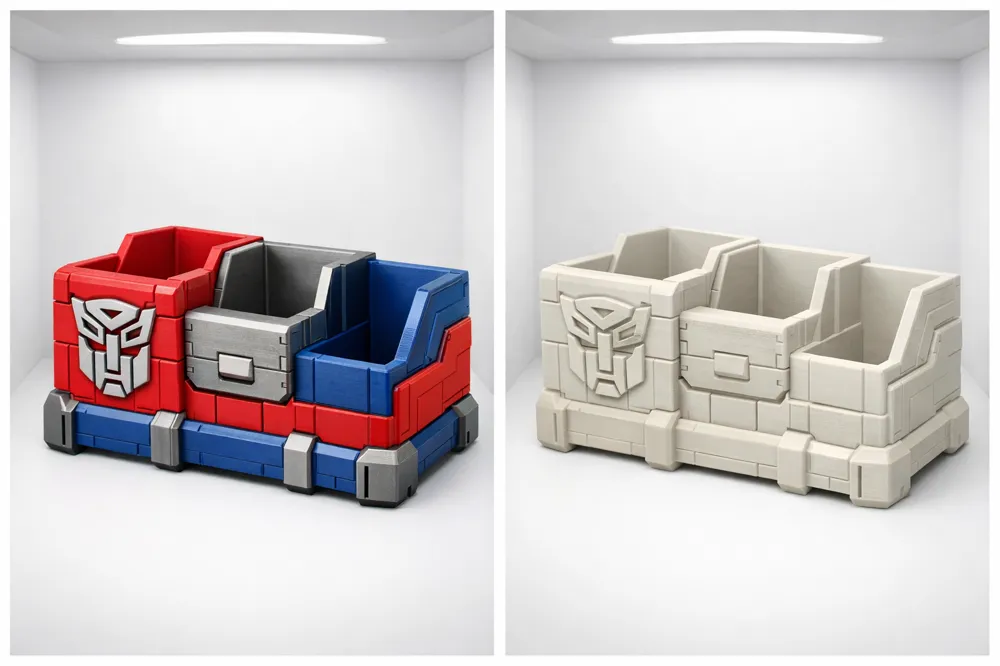 OPTIMUS PRIME AUTOBOT COMMAND ORGANIZER - Free 3D Print Model - MakerWorld