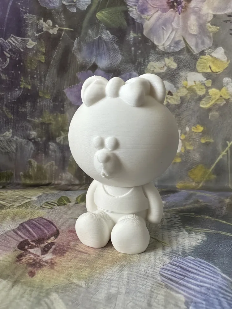 Cute Little Bear Girl Doll - Free 3D Print Model - MakerWorld
