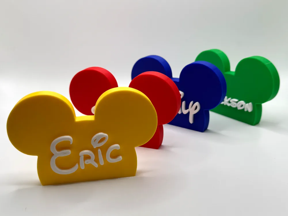 Placa de Nome Disney Mickey Mouse Totalmente Personalizável - Modelo ...