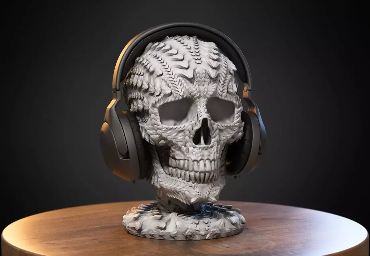 Dragon Skull Headphone Stand - Free 3D Print Model - MakerWorld