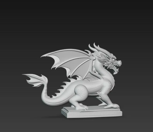 angry dragon statue - Free 3D Print Model - MakerWorld