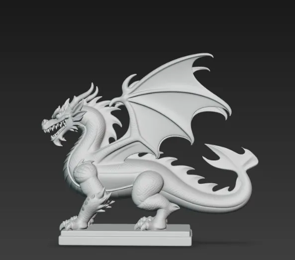 angry dragon statue 4 - Free 3D Print Model - MakerWorld