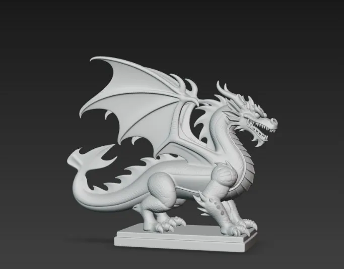 angry dragon statue 4 - Free 3D Print Model - MakerWorld