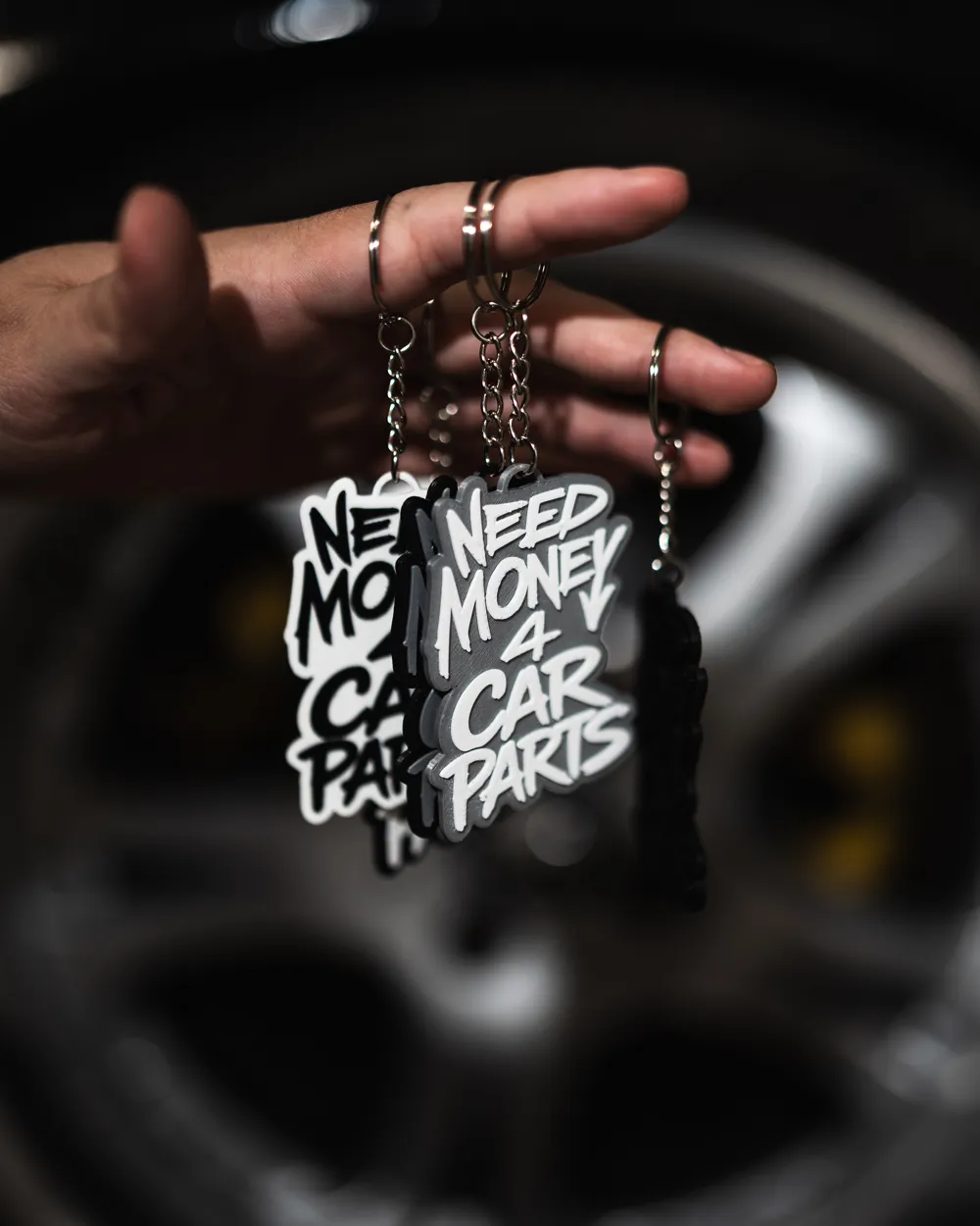 "Need Money 4 Car Parts" Keychain - Free 3D Print Model - MakerWorld
