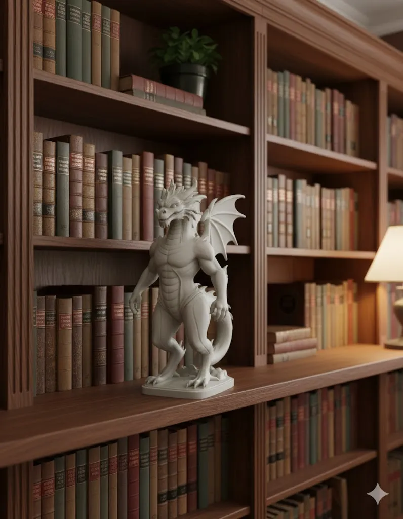 humanoid dragon statue 2 - Free 3D Print Model - MakerWorld