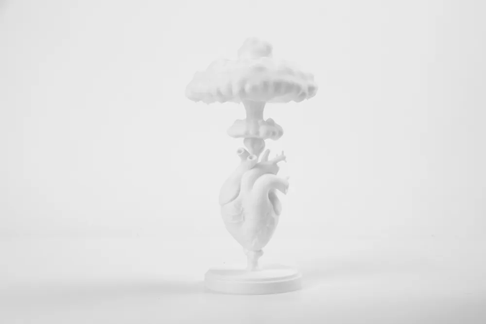 Artistic Heart Sculpture with Cloudy Canopy - Free 3D Print Model ...