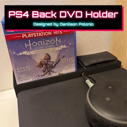 PS4 Back DVD Organizer - Free 3D Print Model - MakerWorld