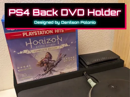 PS4 Back DVD Organizer - Free 3D Print Model - MakerWorld