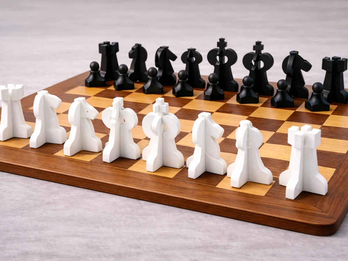 Minimalist Modular Chess Set – 2D Slot-Fit Pieces - Free 3D Print Model ...