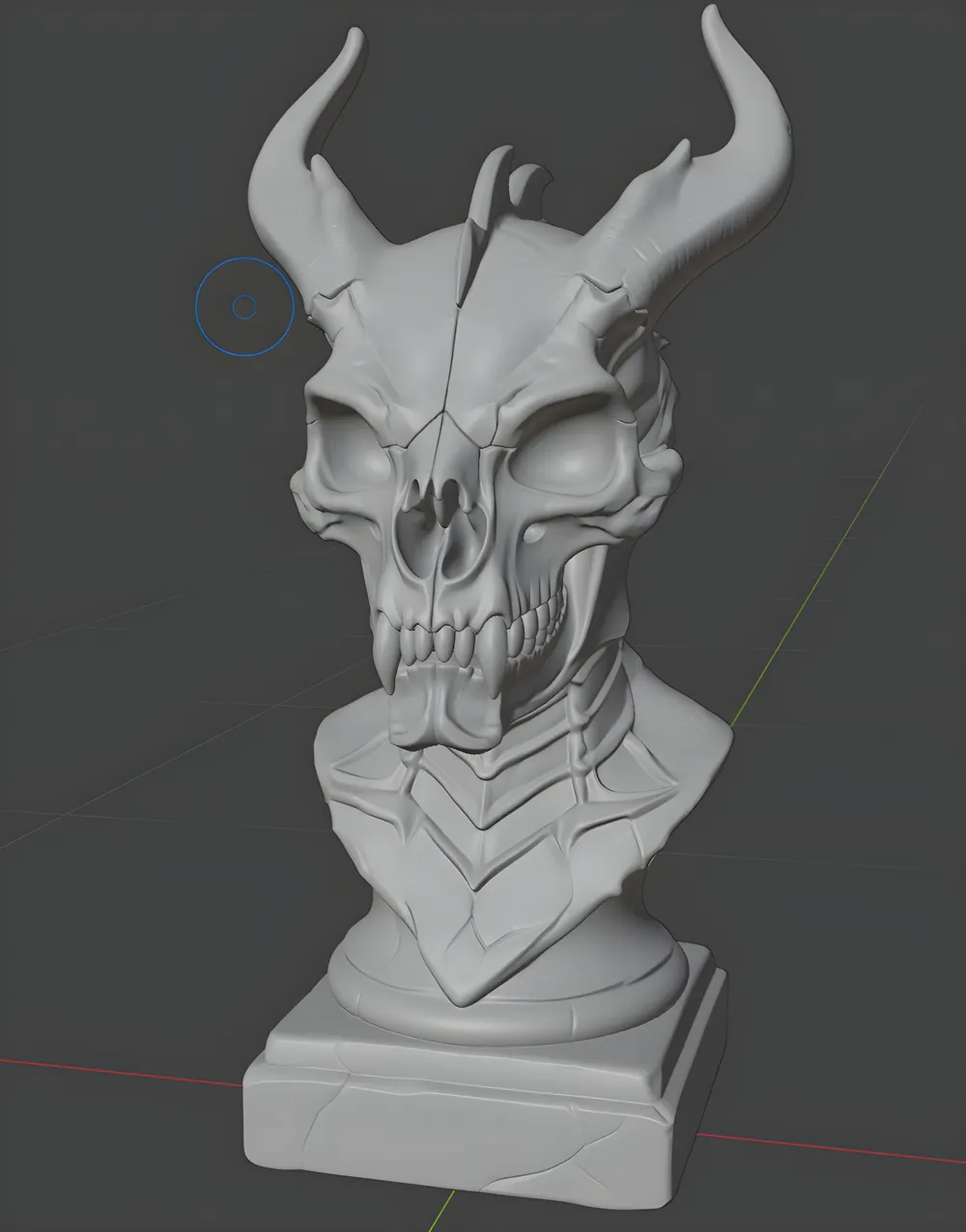 Dragonborn Skull Bust DND - Free 3D Print Model - MakerWorld