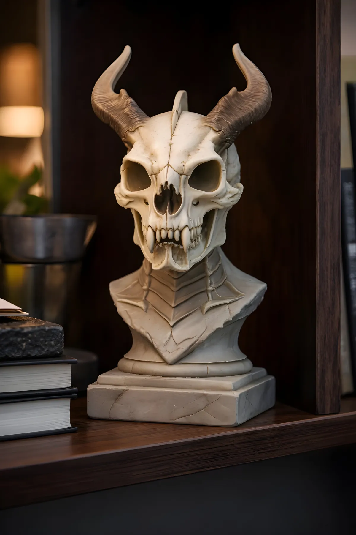 Dragonborn Skull Bust DND - Free 3D Print Model - MakerWorld